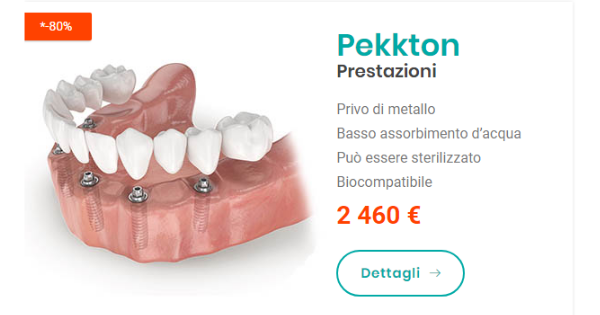 Offerta Prestazioni Pekkton (più economico dell'80%)